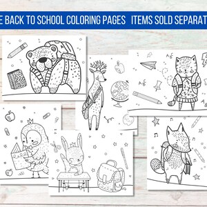 Back to School Coloring Pages Kids, First Day of School Printable ...