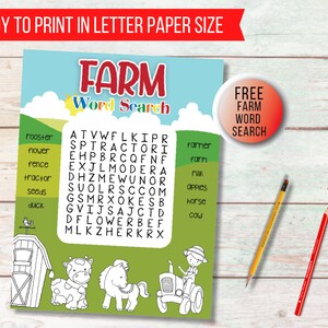 Farm Theme Memory Card Game, Farm Memory and Matching Game, Printable ...