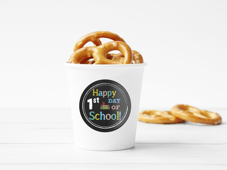 Back to School Gift Tag Printable Happy First Day of School | Etsy