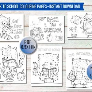 Back to School Coloring Pages Kids First Day of School - Etsy