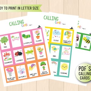 Spring Bingo Game for Kids Printable Spring Educational Game | Etsy