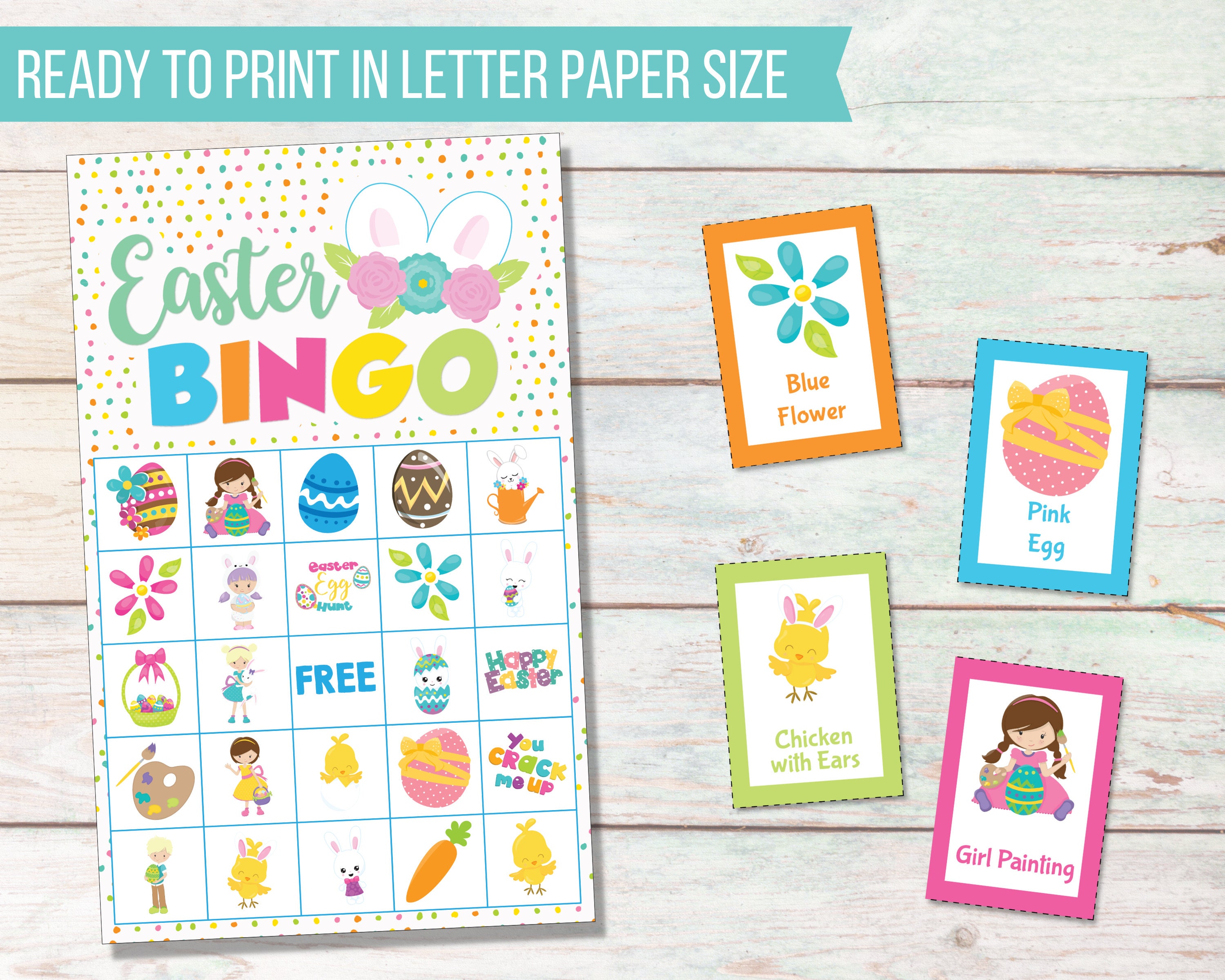 Easter Bingo Printable Game, Easter Funny Family Party Games, Classroom ...