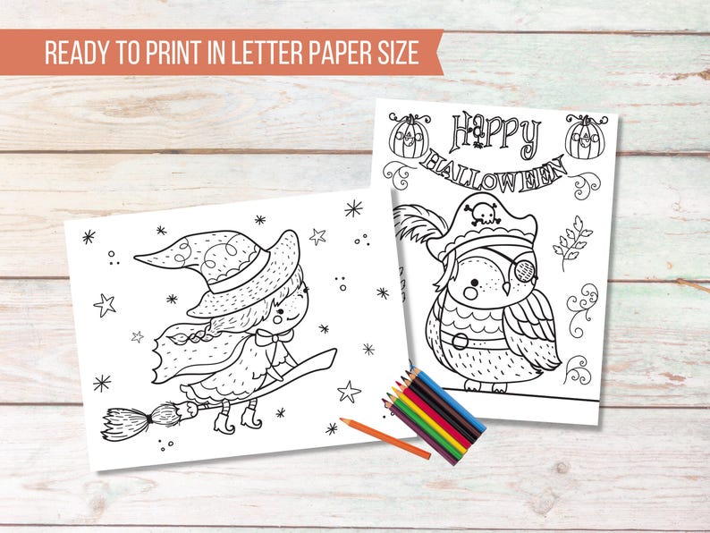 Printable Halloween Coloring Pages for Kids, Spooky Halloween Fun ...