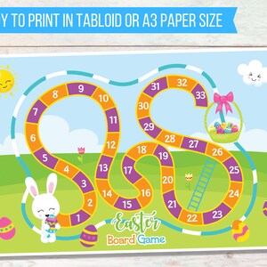 Easter Board Game for Kids, Easter Party Games for Family, Easter ...