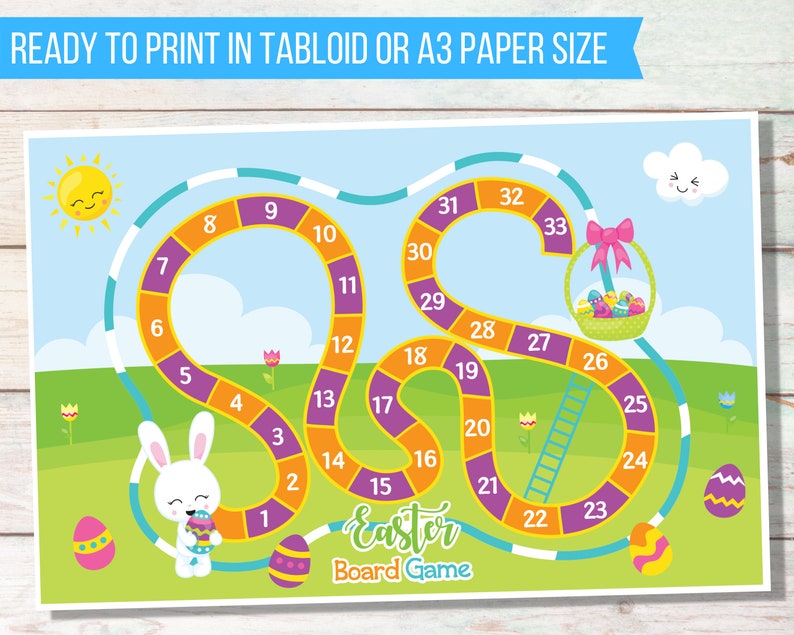 Easter Board Game for Kids Easter Party Games for Family - Etsy