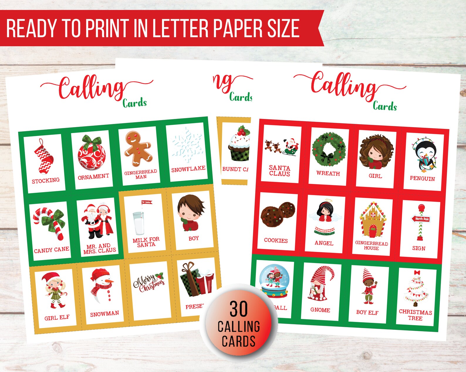 Christmas Bingo Printable Game Christmas Party Game Xmas - Etsy