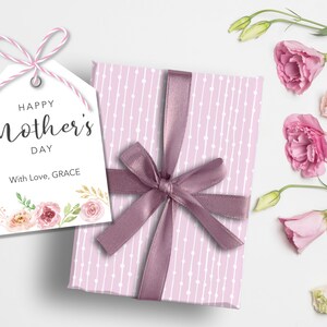 Happy Mothers Day Printable Gift Tags, Best Mom Ever, Editable Floral ...