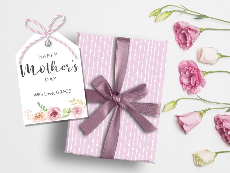Happy Mothers Day Printable Gift Tags Best Mom Ever Editable - Etsy