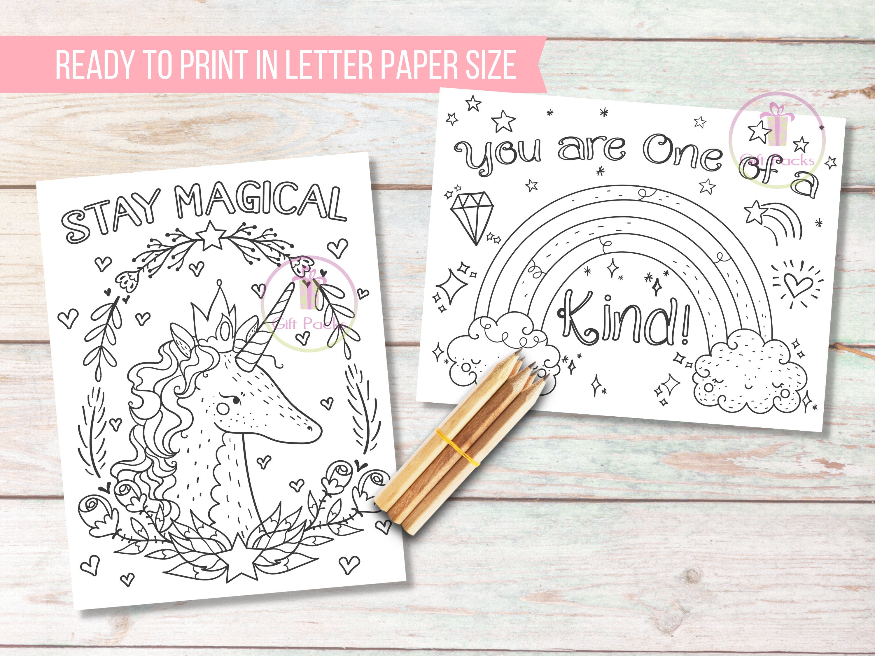 Printable Unicorn Coloring Pages for Kids, Unicorn Lover Birthday Party ...
