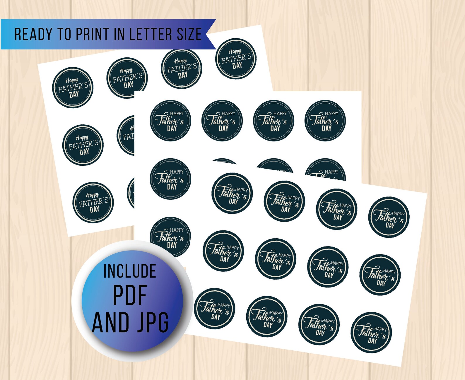 Happy Fathers Day Printable Cookie Tag Fathers Day Printable - Etsy