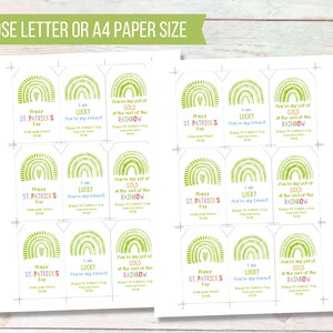 St Patrick Tags, St Patricks Day Rainbow Gift Tag, Saint Patrick's Day ...