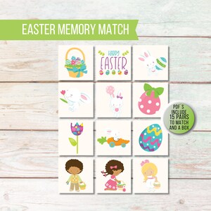 Printable Easter Memory Game Digital, Game for Kids, Fun Family Games ...