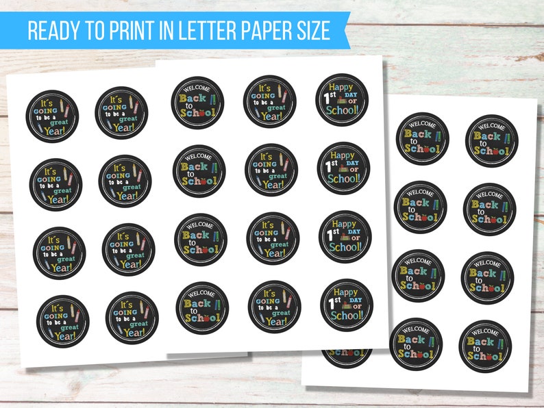 Back to School Gift Tag Printable Happy First Day of School | Etsy