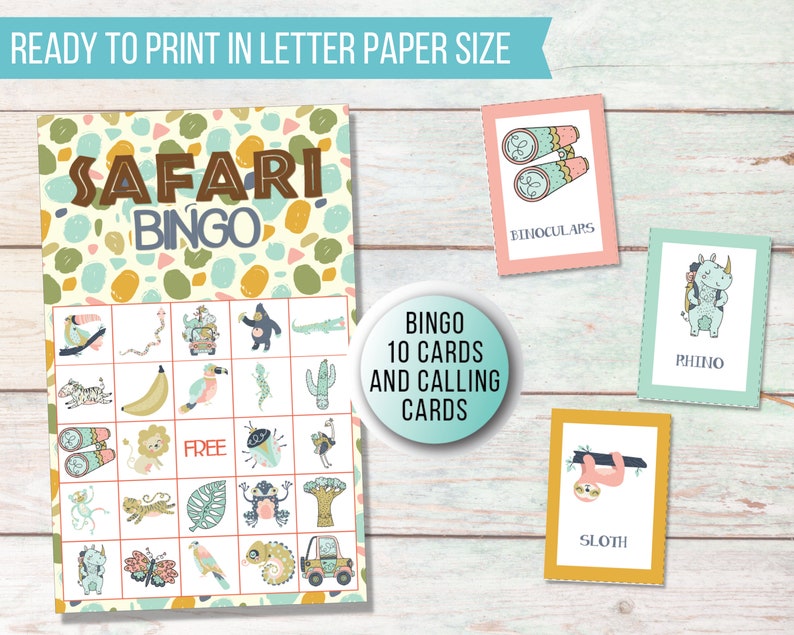 Safari Animals Party Games Kids African Animals Kids Activity - Etsy