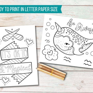 Narwhal Coloring Activity, Narwhal Birthday Party Games for Kids ...