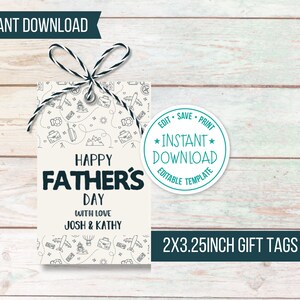 Happy Fathers Day Printable Gift Tags, Adventure Fathers Day Gift Tags ...