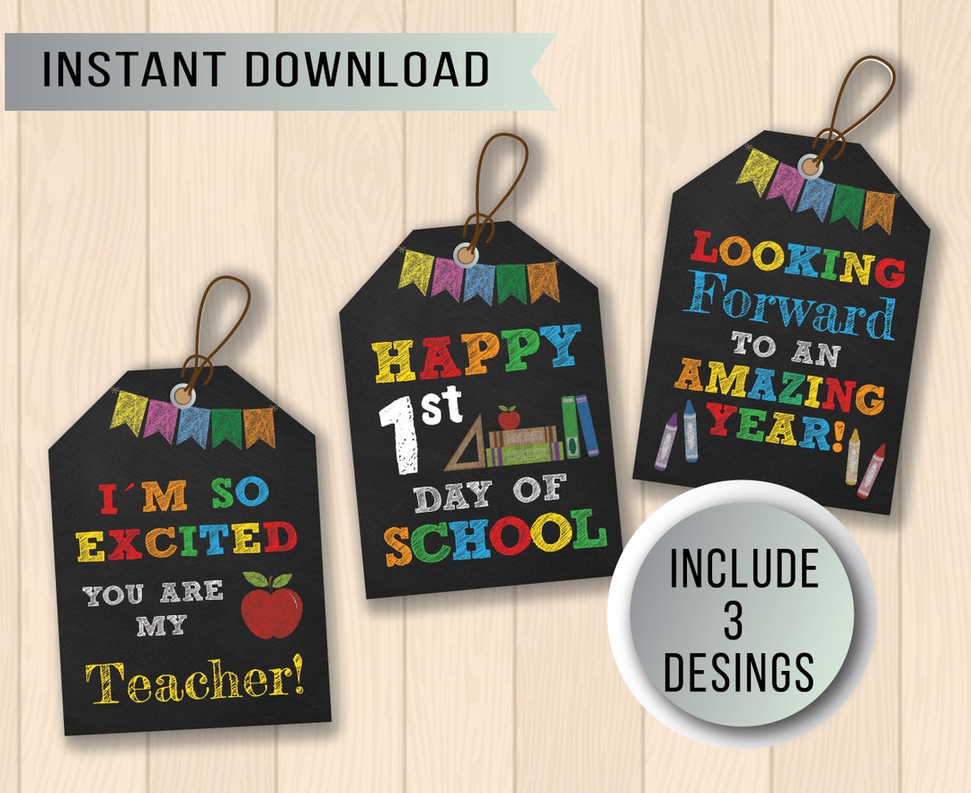 Back to School Teacher Gift Tag Printable Welcome Tags for - Etsy