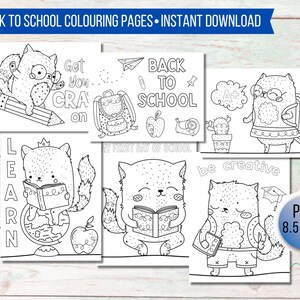 Back to School Coloring Pages Kids First Day of School - Etsy