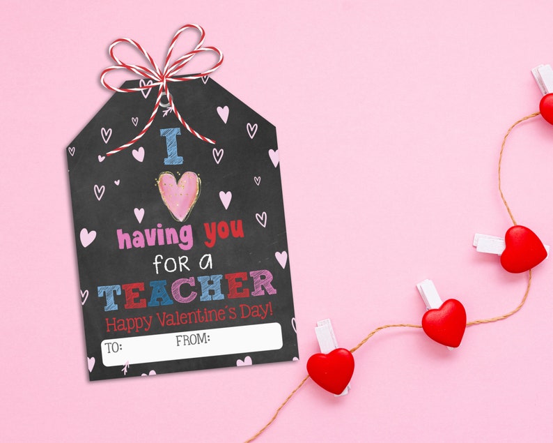 Valentine Gift Tags Happy Valentines Day Cookie Tag Teacher - Etsy