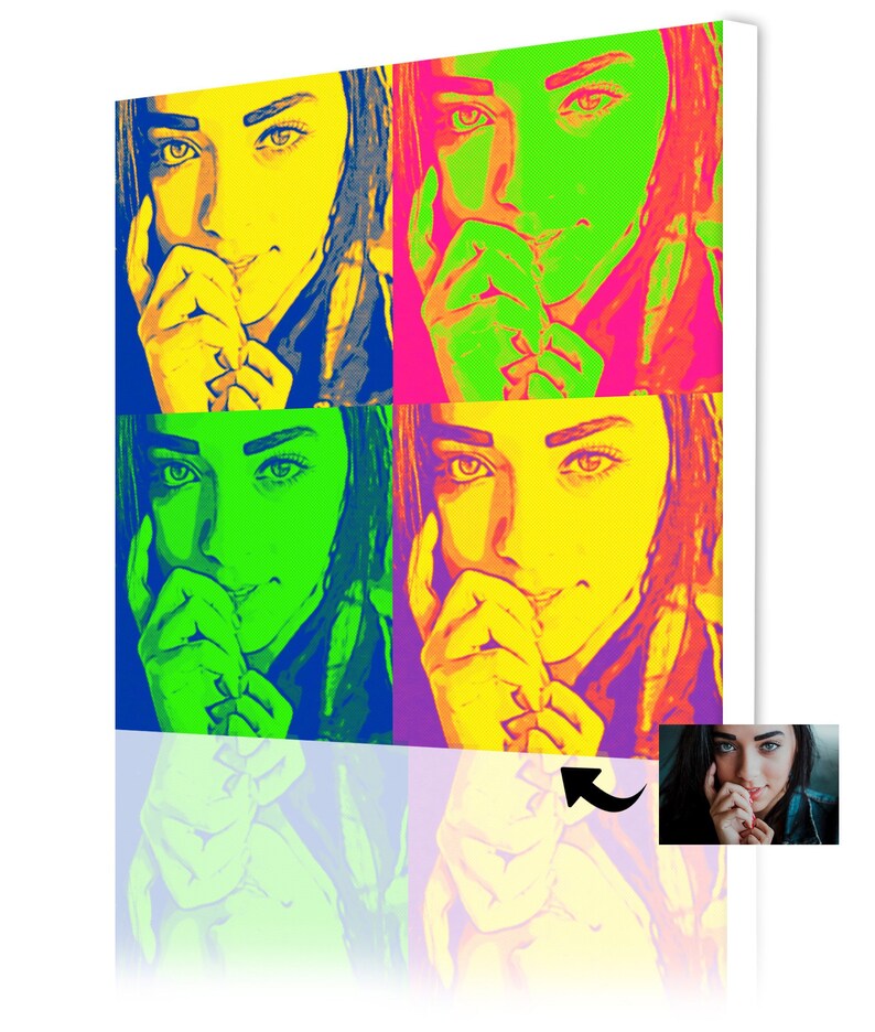 Custom Cartoon Drawing Cartoon Couple Custom Pop Art Canvas - Etsy