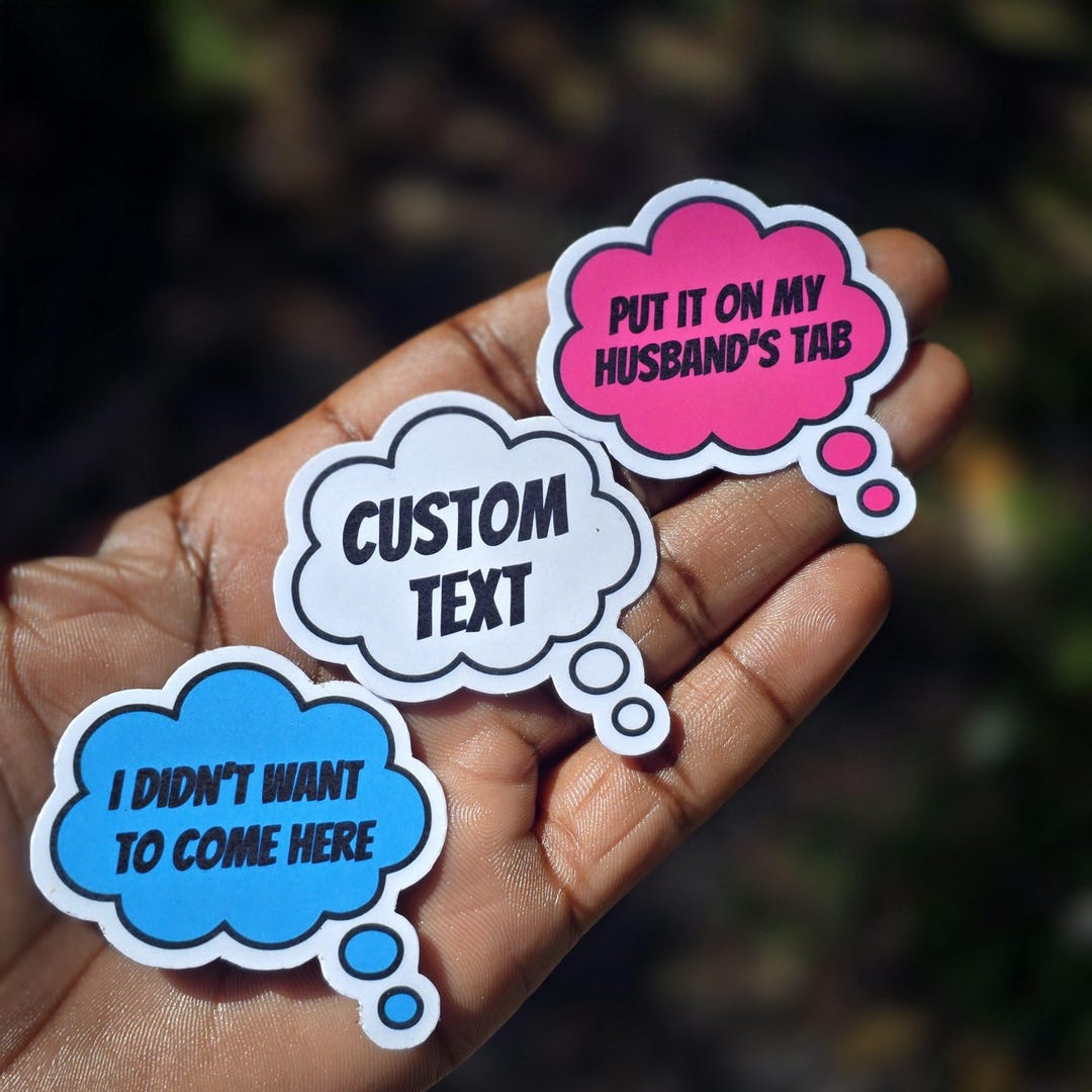 Custom Speech Bubble Sticker | Personalized Vinyl Decal - Etsy