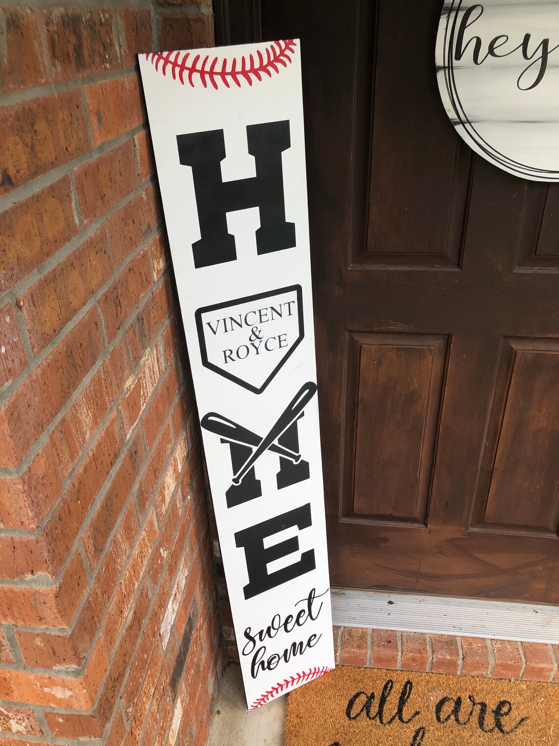 Baseball Porch Sign - Etsy