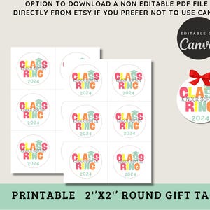 Kindergarten Graduation Class Ring Gift Sticker, Graduation Favors, Pre ...