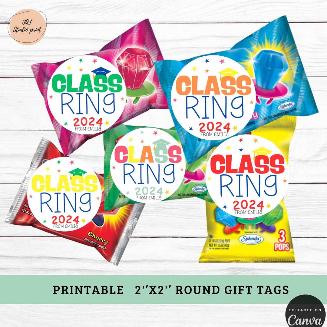 Multicolor Kindergarten Graduation Class Ring Gift Sticker, Graduation ...