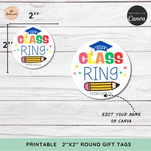 Multicolor Kindergarten Graduation Class Ring Gift Sticker, Graduation ...