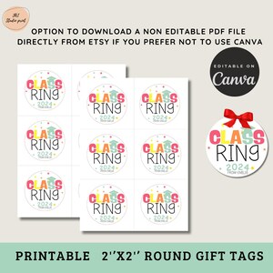 Kindergarten Graduation Class Ring Gift Sticker, Graduation Favors, Pre ...