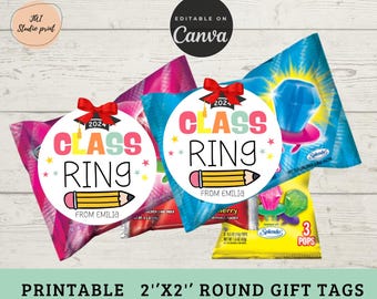 Multicolor Kindergarten Graduation Class Ring Gift Sticker, Graduation ...