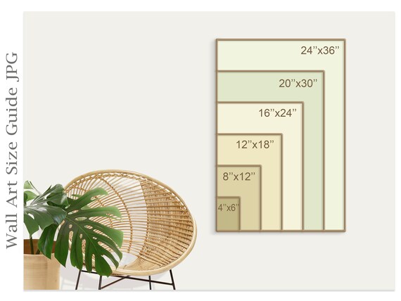 Portrait Frame Size Guide Wall Art Size Guide Print Size - Etsy
