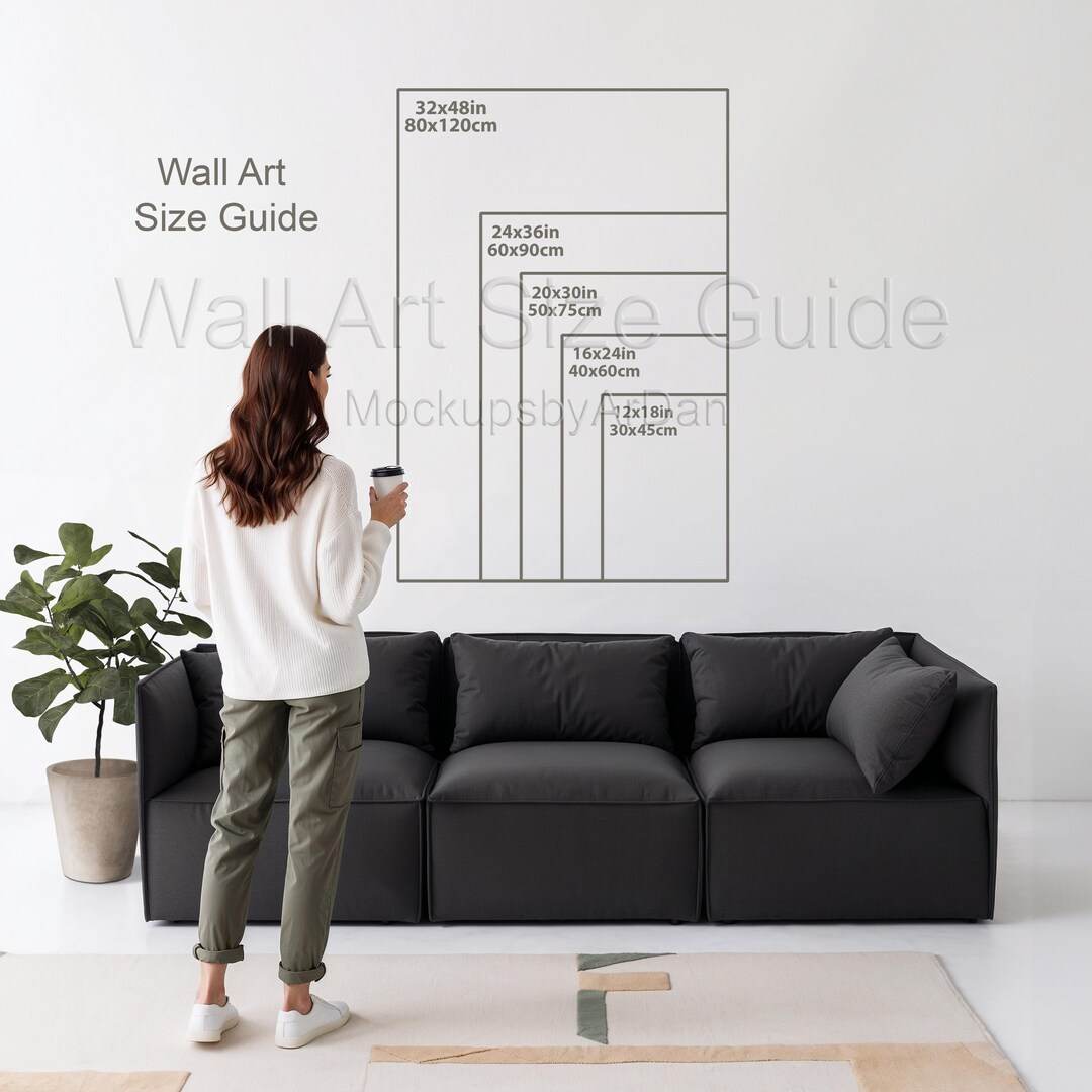 Portrait Wall Art Size Guide Ratio 2:3, Wall Art Size Guide, Wall Art ...