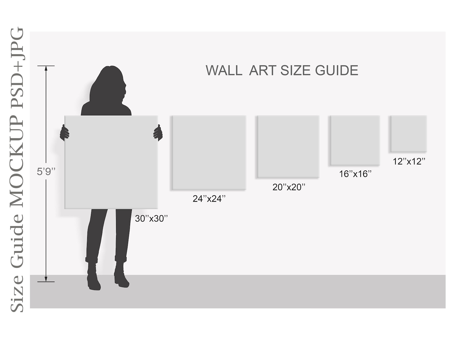 Square Canvas Wall Art Size Guide Canvas Print Size Guide | Etsy