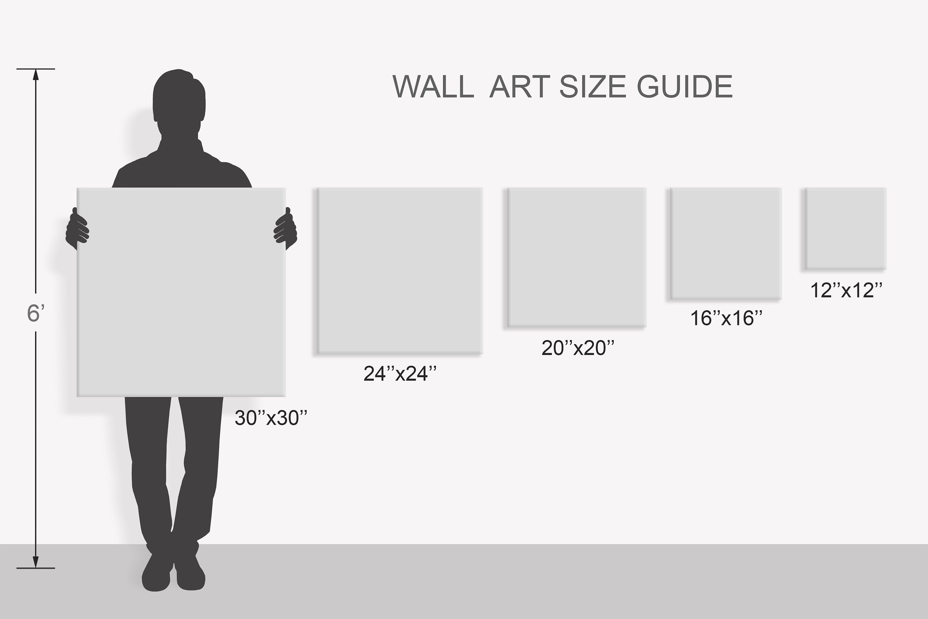 Square Canvas Wall Art Size Guide Canvas Print Size Guide Etsy