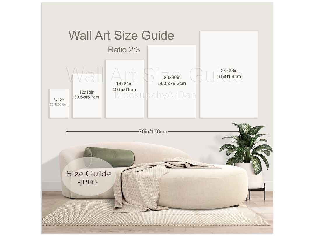 Wall Art Size Chart for Ratio 2:3 - Etsy