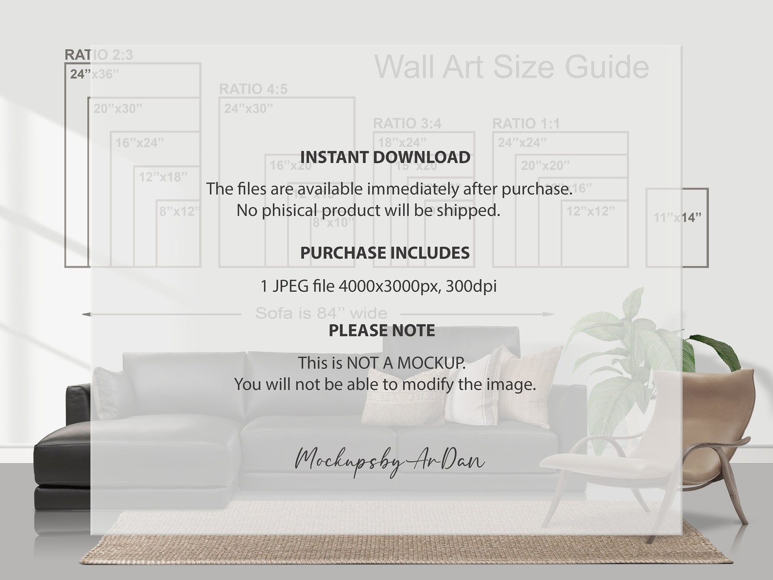 Size Chart for Wall Art Wall Art Size Guide Wall Art Size - Etsy