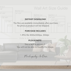 Size Chart for Wall Art Wall Art Size Guide Wall Art Size - Etsy
