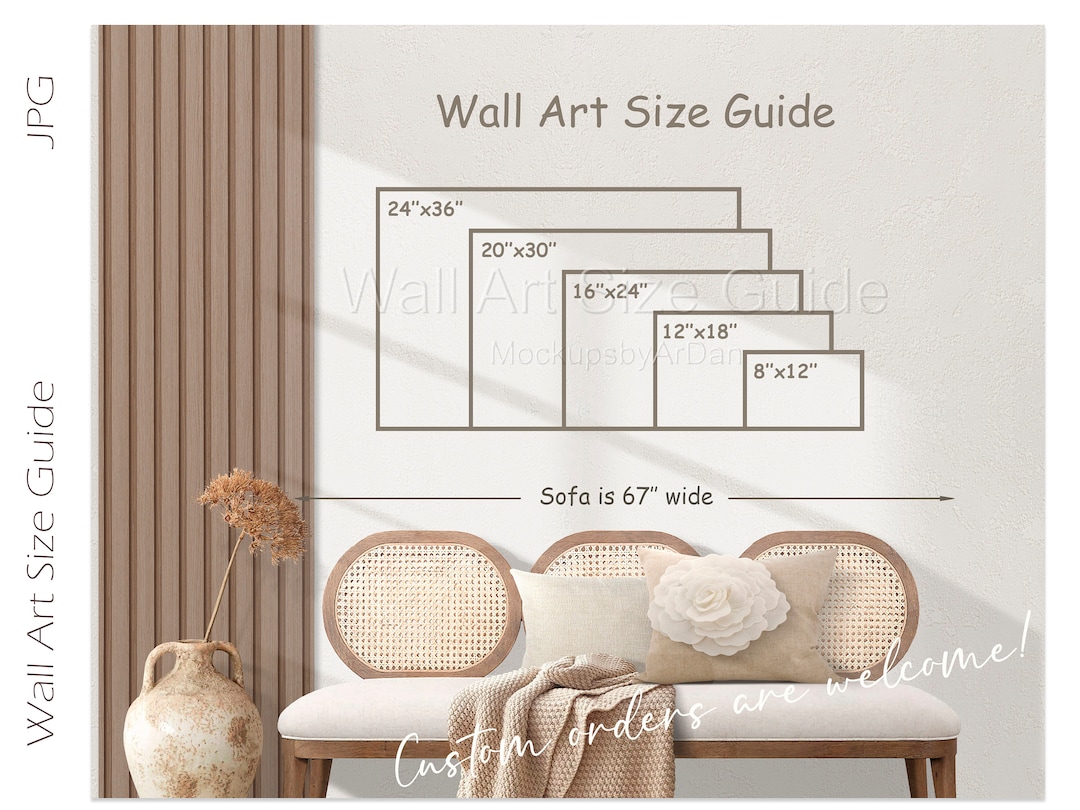 Landscape Wall Art Size Guide JPG Wall Art Size Guide Print - Etsy