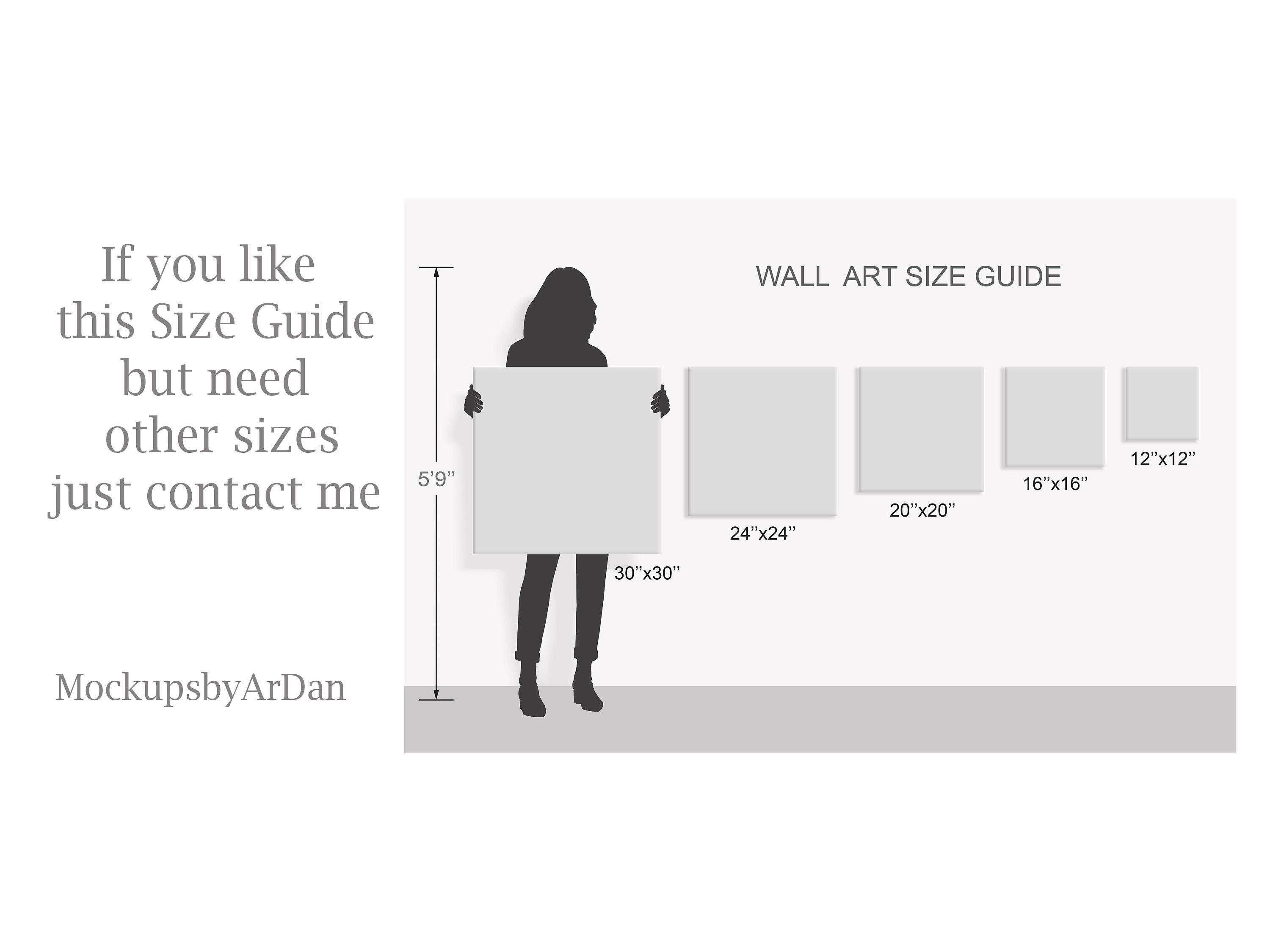 Square Canvas Wall Art Size Guide Canvas Print Size Guide | Etsy