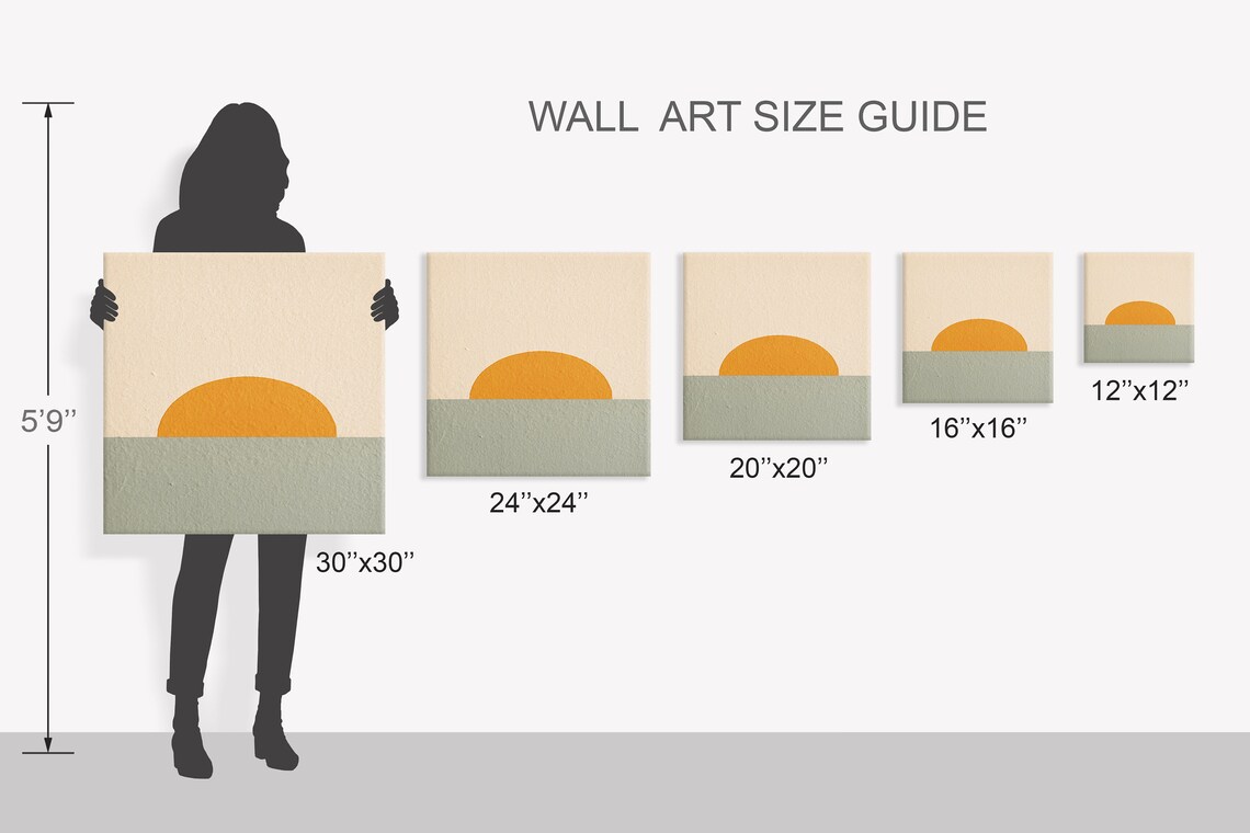 Square Canvas Wall Art Size Guide Canvas Print Size Guide | Etsy