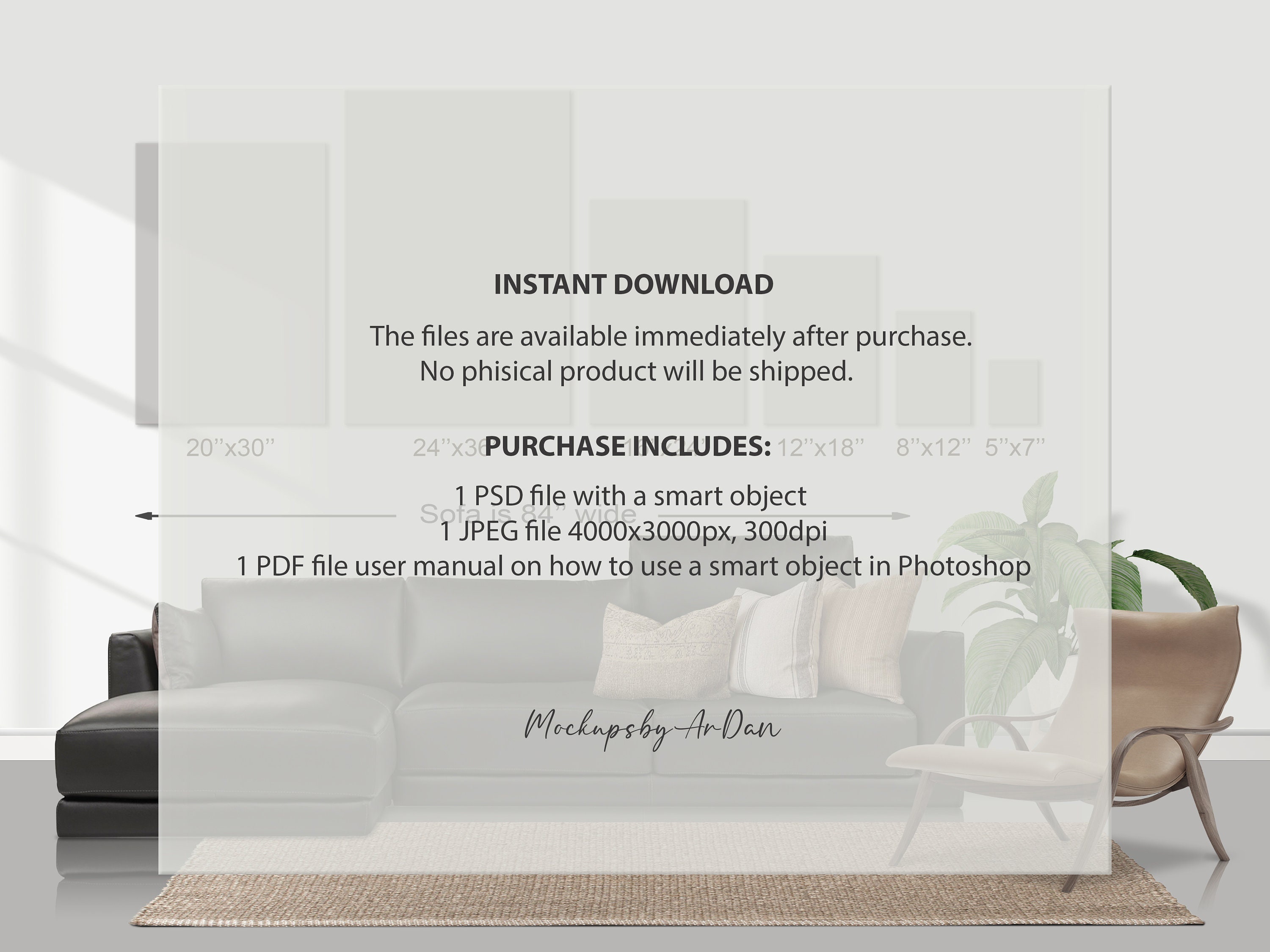 Canvas Size Comparison Chart Canvas Print Size Mockup Canvas - Etsy UK