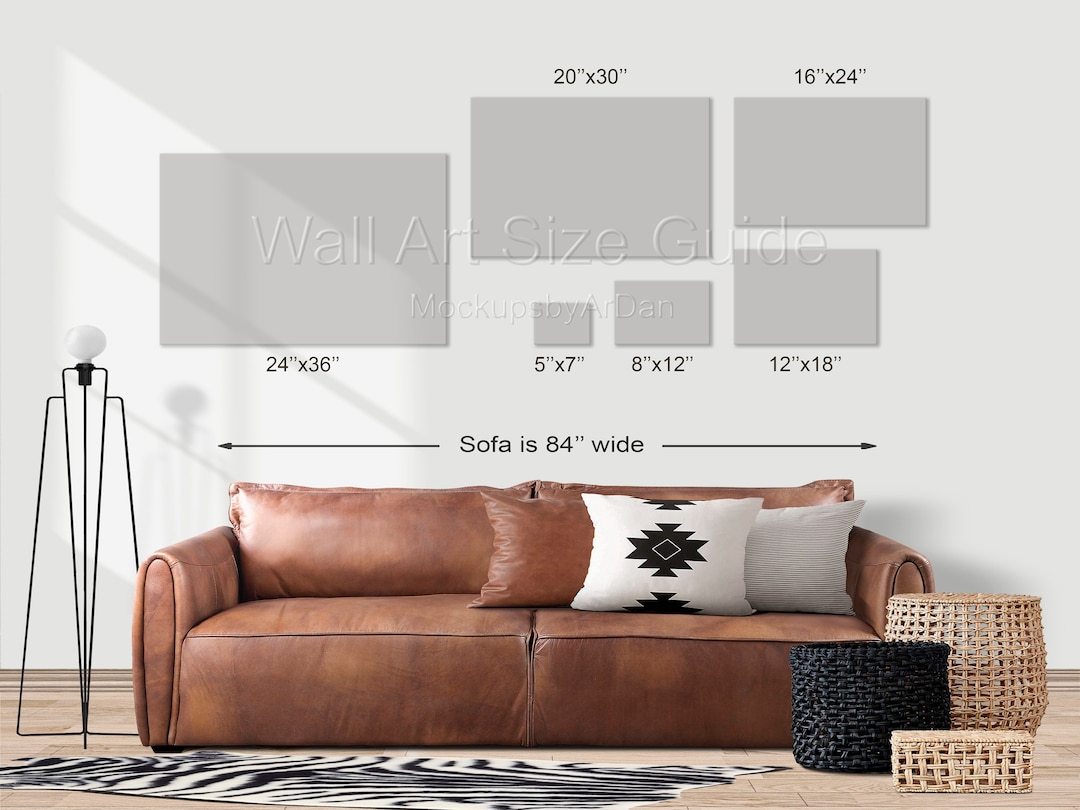Landscape Print Size Chart, Canvas Print Size Mockup, Canvas Size Guide ...