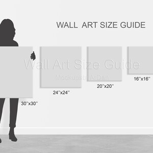 Square Canvas Wall Art Size Guide, Canvas Print Size Guide, Wall Art Display Guide, Canvas Size ...