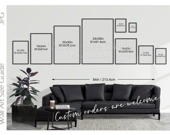 Wall Art Size Guide Frame Size Guide Comparison Chart - Etsy Australia