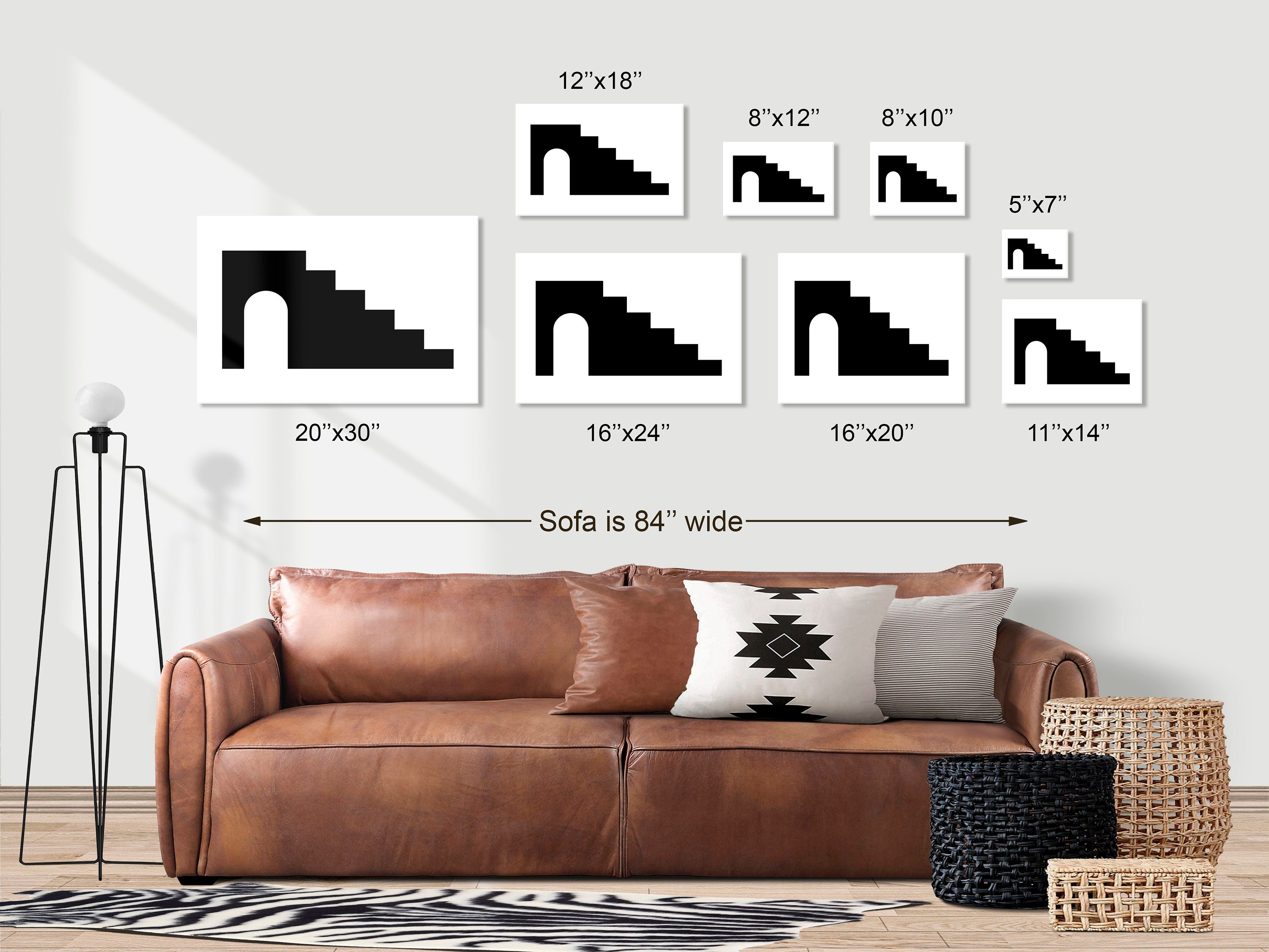Landscape Print Size Chart Canvas Print Size Mockup Canvas - Etsy Australia