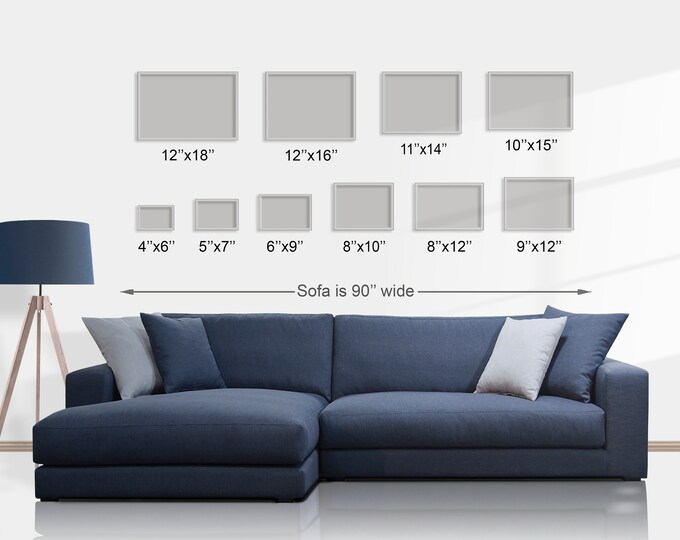 Frame Size Comparison Chart Mockup Custom Order - Etsy
