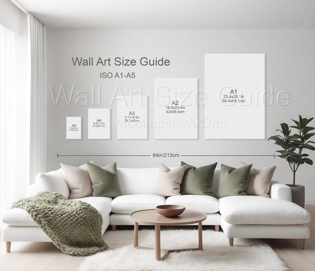 Canvas Wall Art Size Chart ISO A1-A5, Wall Art Size Guide, Wall Art ...