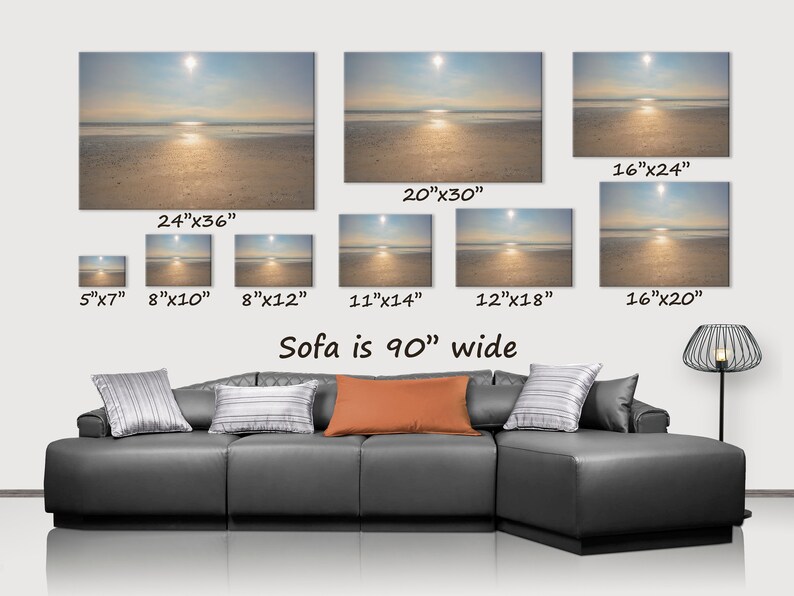 Wall Size Comparison Chart Print Size Guide Wall Display | Etsy