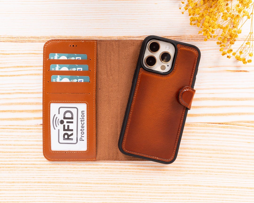 IPhone 16 Pro Wallet, iPhone 16 Pro Max Leather RFID Blocker Card ...